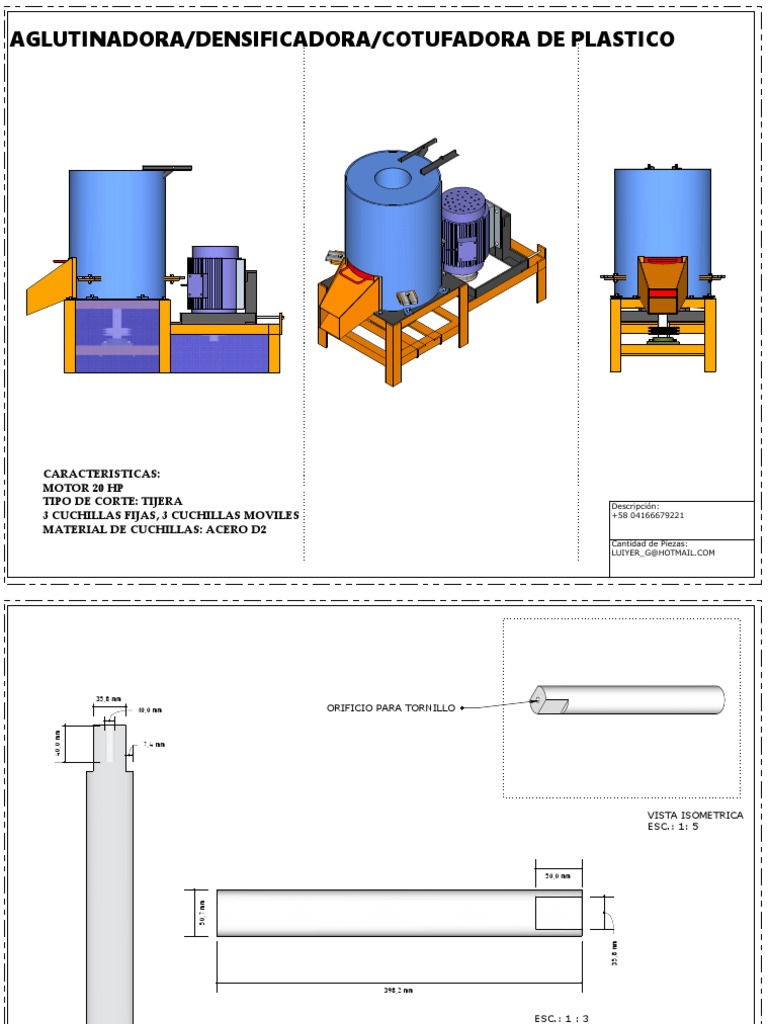 PLANO Aglutinadora Cotufera | PDF | Construcción | Soldadura
