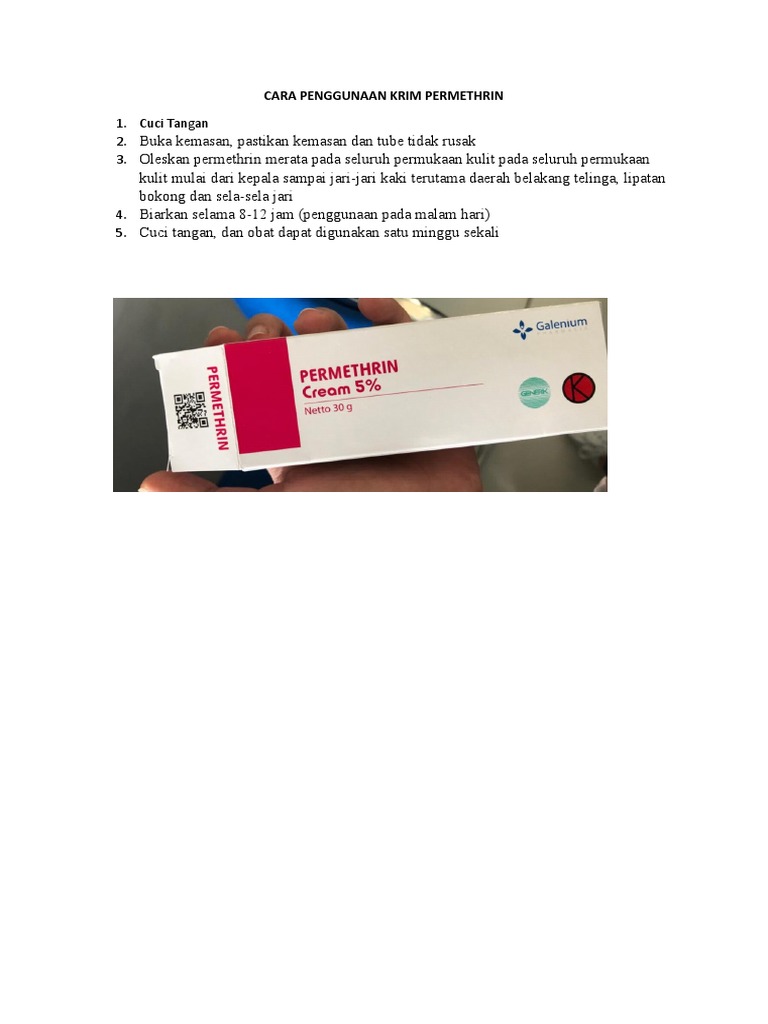 Cara Penggunaan Krim Permethrin | PDF
