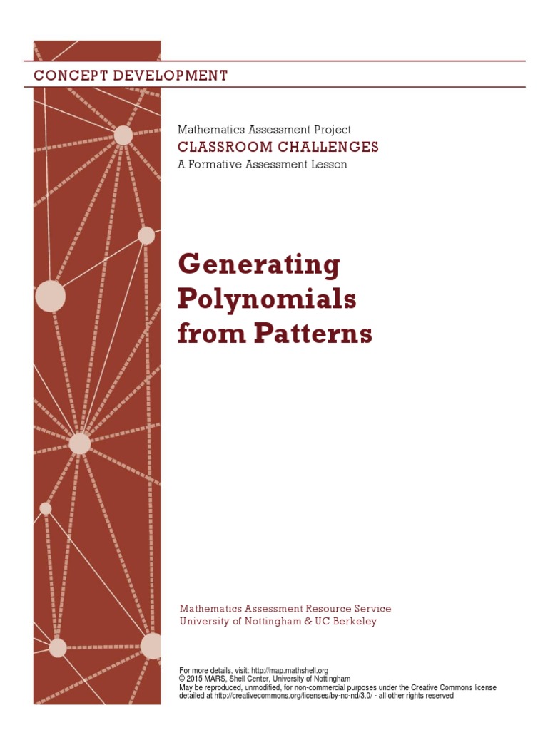 Generating Polynomials From Patterns: Concept Development | PDF ...