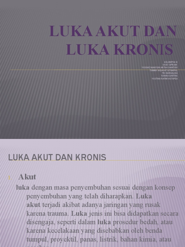 Luka Akut Dan Kronis | PDF