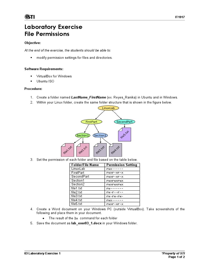 03 Laboratory Exercise 1 | PDF | Computer File | Directory (Computing)