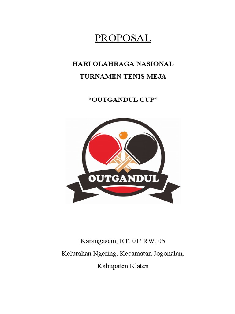 Proposal Turnamen Tenis Meja Haornas | PDF