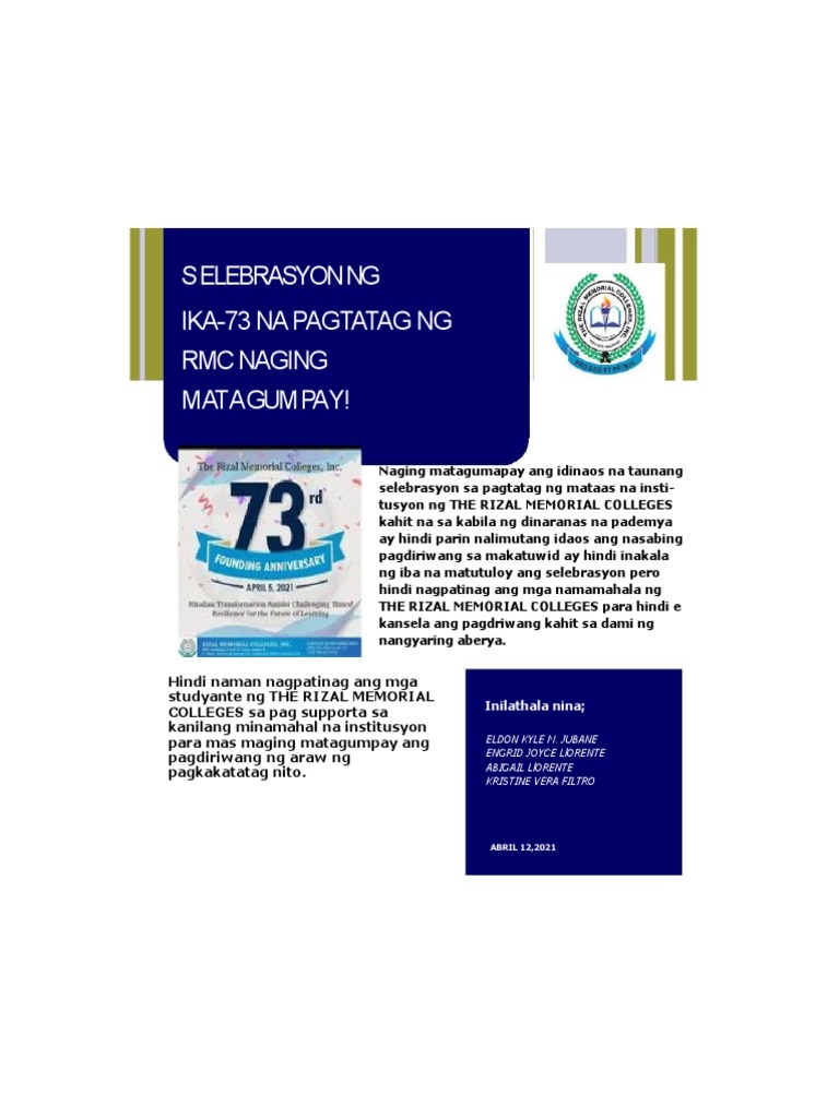 News Letter Sample | PDF