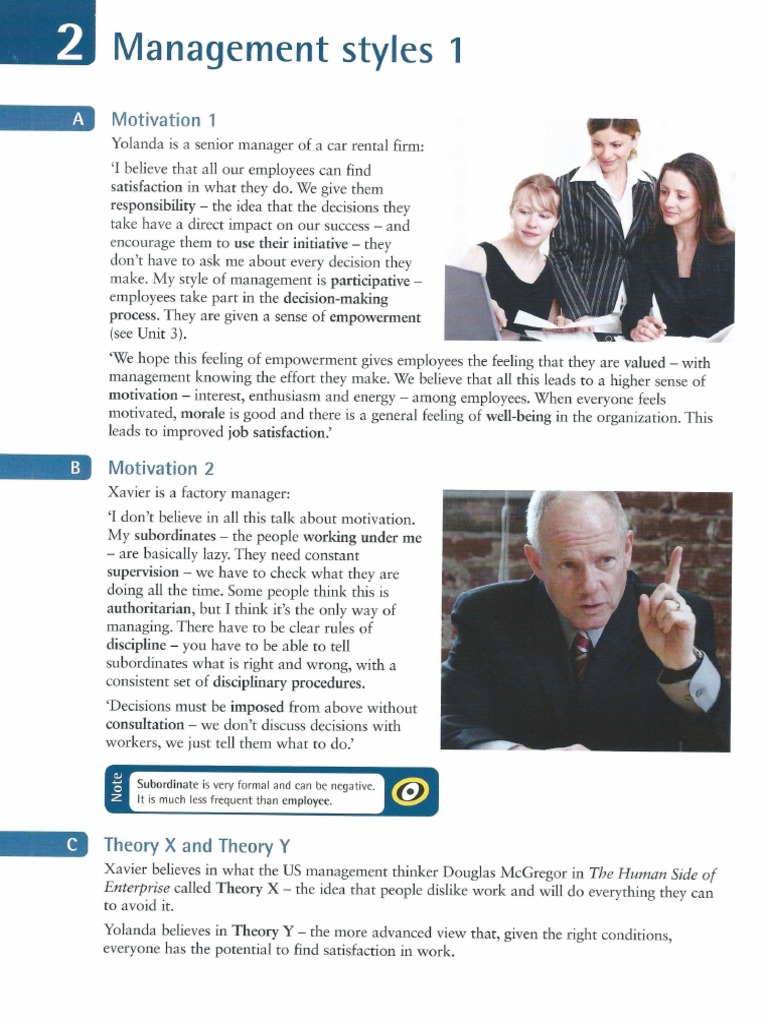 2 Business Vocabulary in Use - Management Styles 1 | PDF