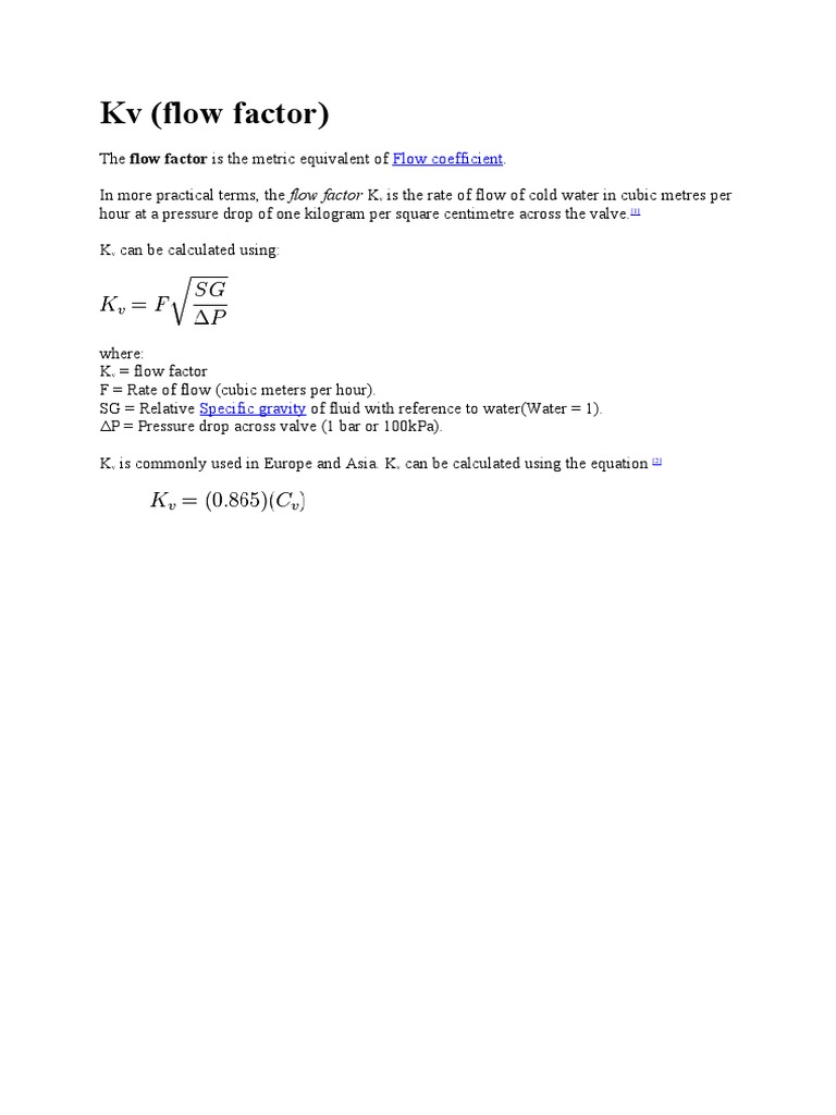 KV (Flow Factor) | PDF | Foreign Language Studies | Technology ...