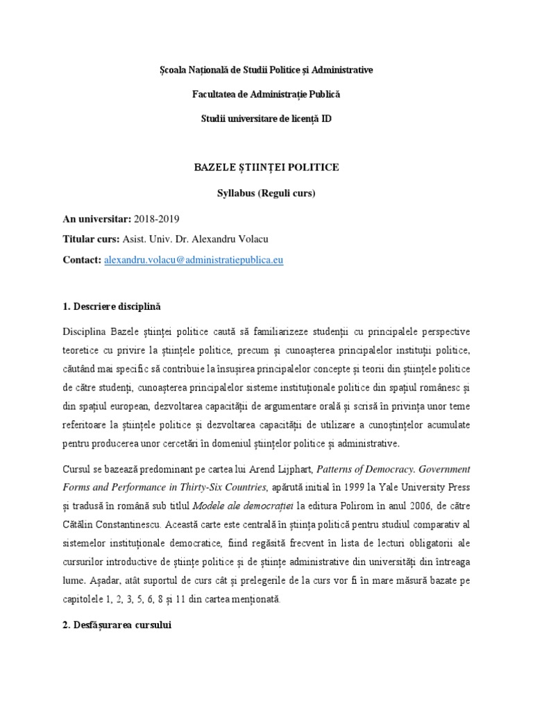 Syllabus BSP (Reguli Curs) | PDF