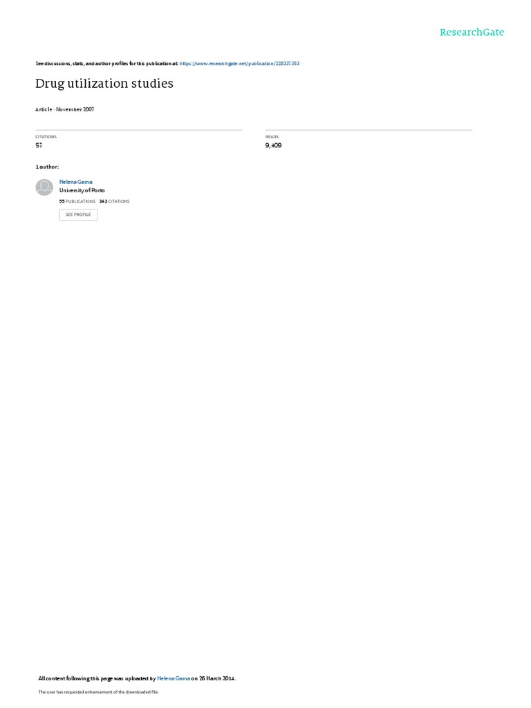 Drug Utilization Studies | PDF | Prescription Drugs | Pharmacy
