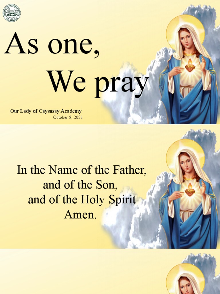 October 9, 2021 - Praying Habit | PDF | Lord's Prayer | Mercy