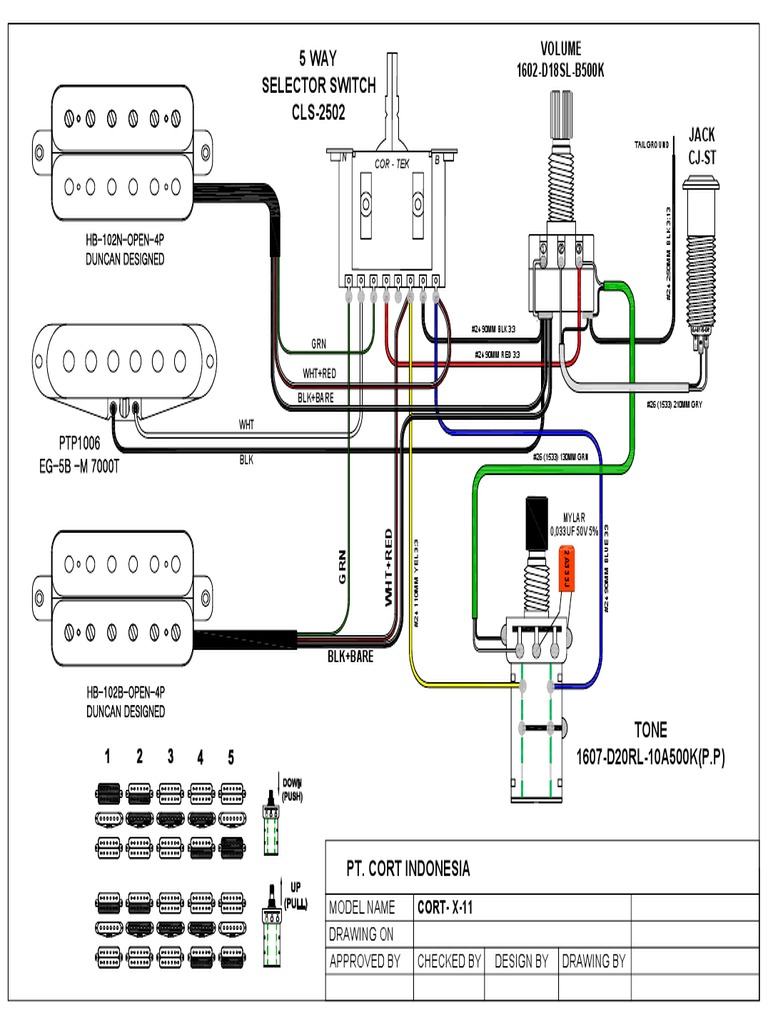 5 Way Selector Switch CLS-2502: HB-102N-OPEN-4P Duncan Designed | PDF