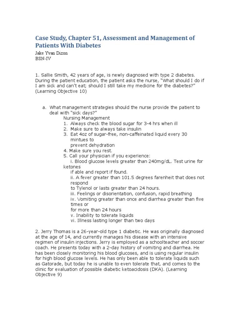 Case Study, Chapter 51, Assessment and Management of Patients With ...