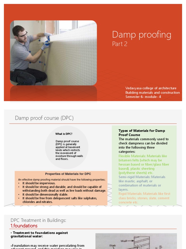 Damp Proofing Part 2 | PDF | Drainage | Roof
