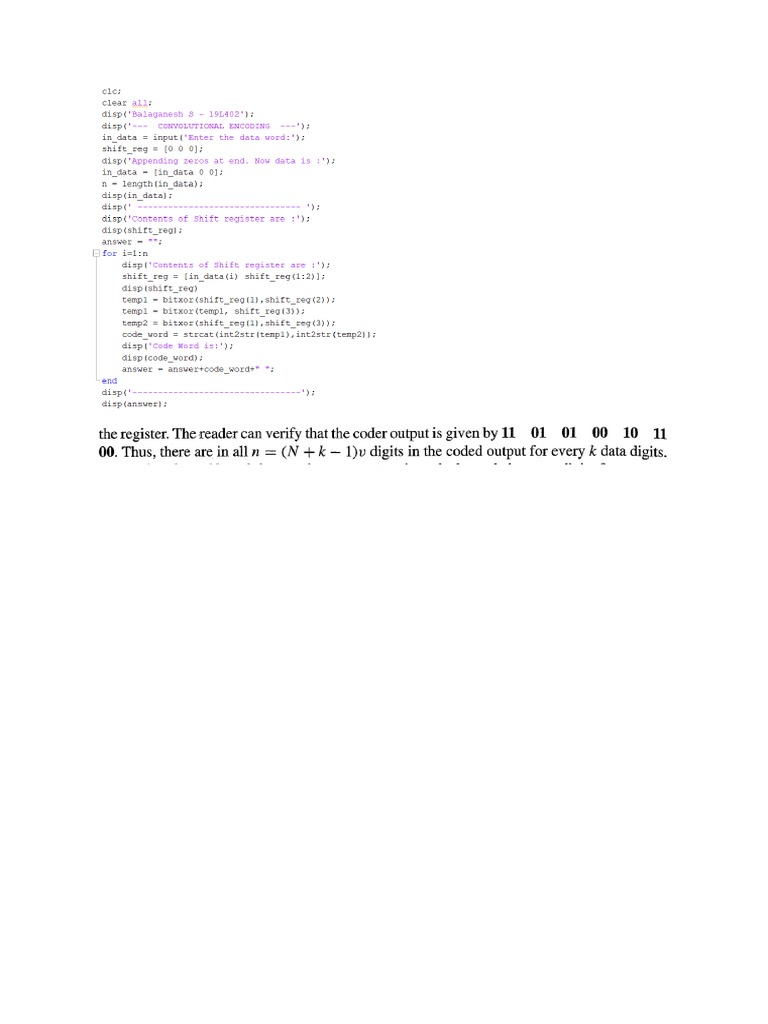 Convolutional Encoder | PDF