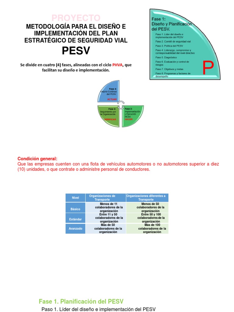 Presentación Fase 1 PESV | PDF | Seguridad vial | Accidente de tráfico