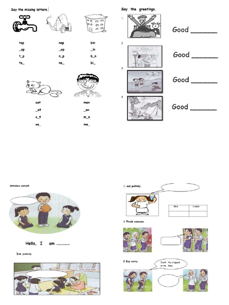 Bahasa Inggeris Tahun 1 | PDF