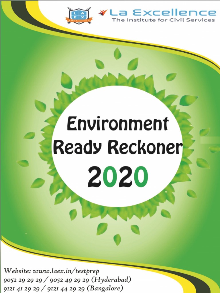 Environment Ready Reckoner 2020 Guide | PDF | Eutrophication | Ecology
