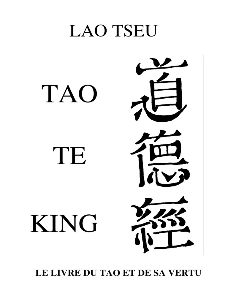 Tao Te KING | PDF | Lao Tseu | Dao de jing