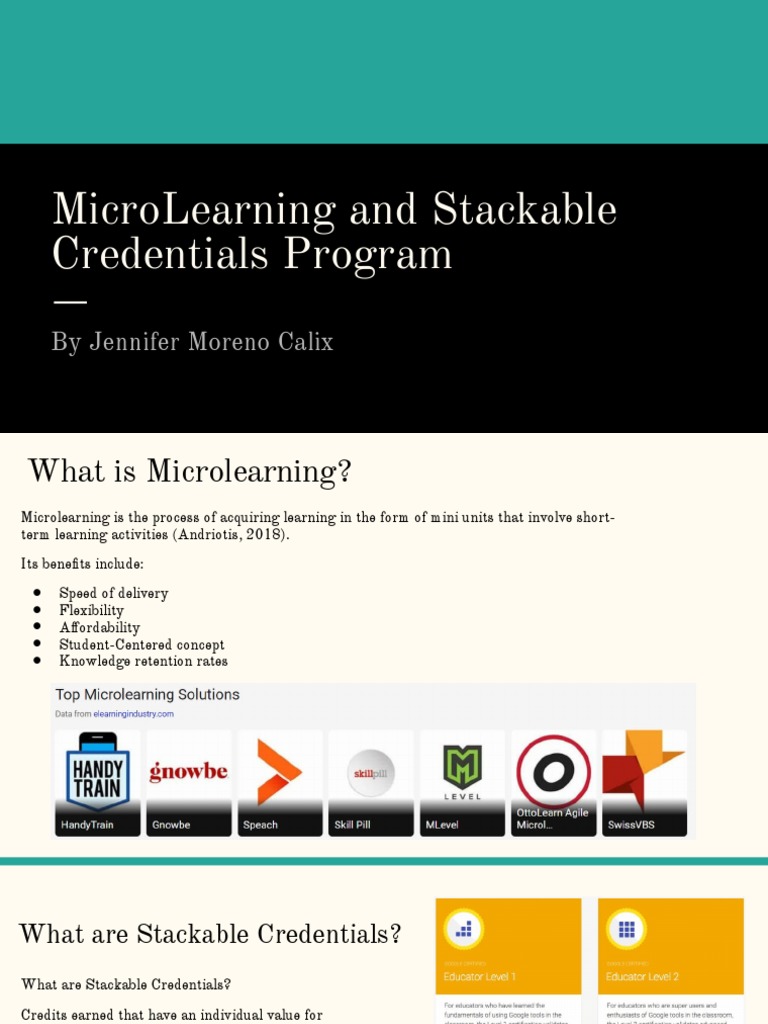 Microlearning and Stackable Credentials Program 1 | PDF | Academic Degree