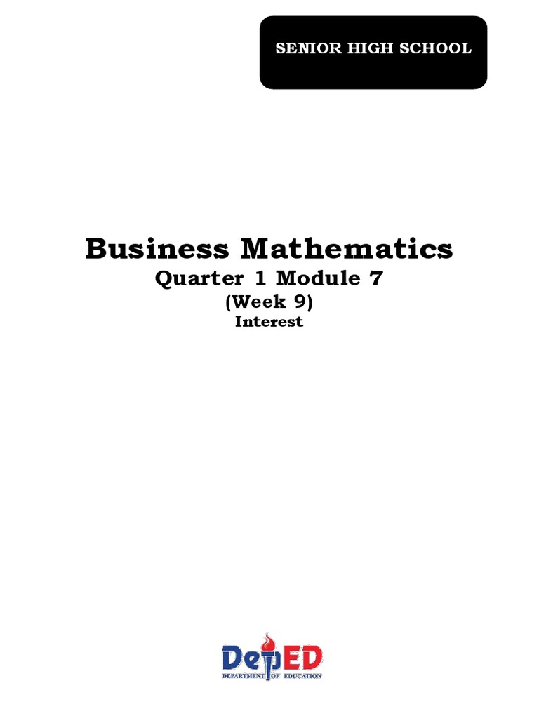 q1 Business Math Module 7 | PDF | Interest | Mortgage Loan