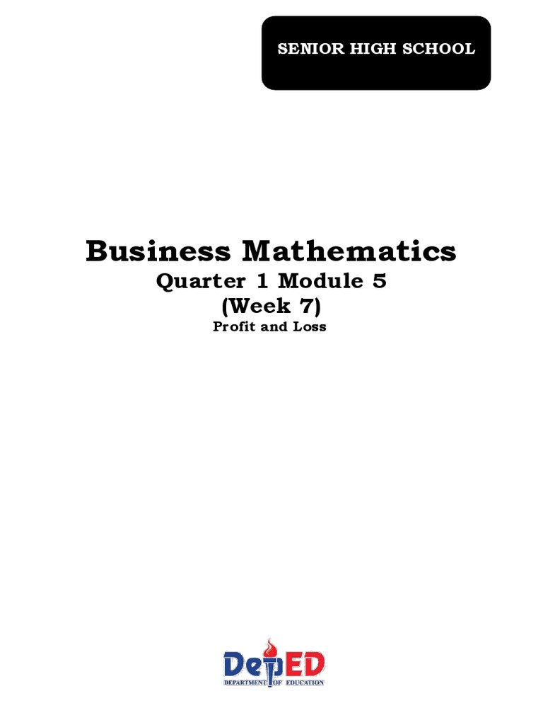 q1 Business Math Module 5 | PDF | Net Income | Income Statement