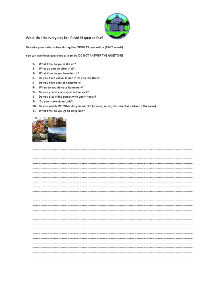 Describe Your Daily Routine During The Quarantine | PDF