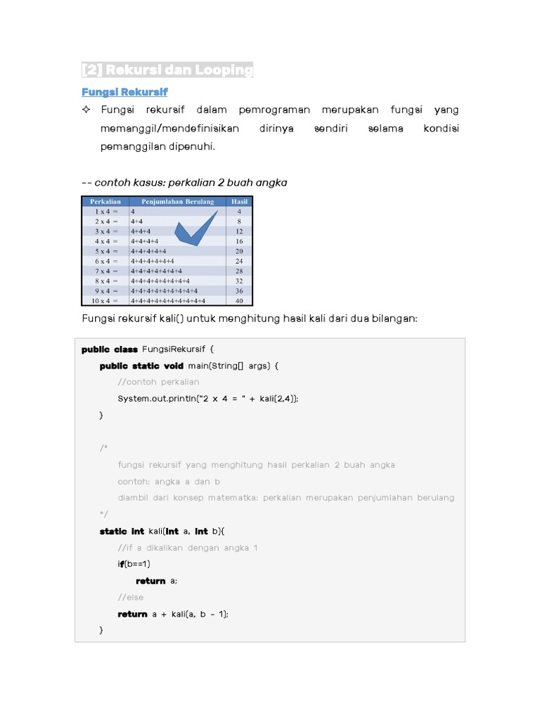2 - Rekursi Dan Looping | PDF