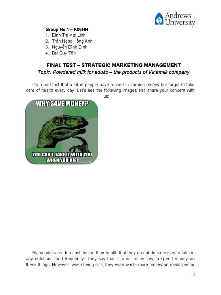 Cập Nhật Của a Tân SMM - Final Test - Teamwork - Group 1 - K06HN | PDF ...