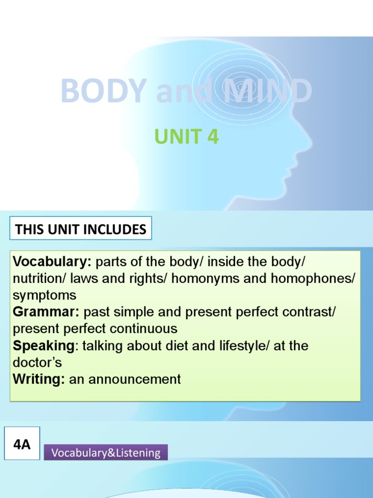 Solutions Intermediate Unit 4 Body&mind | PDF | Human Anatomy