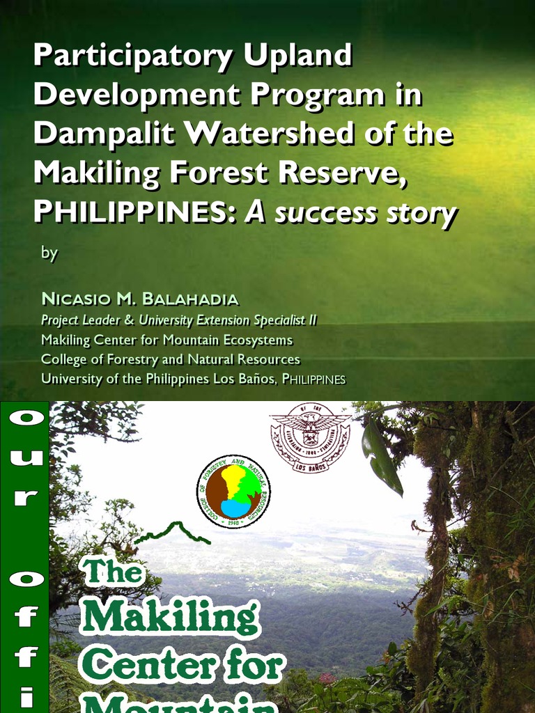 Participatory Upland Development Program in Dampalit Watershed of The ...