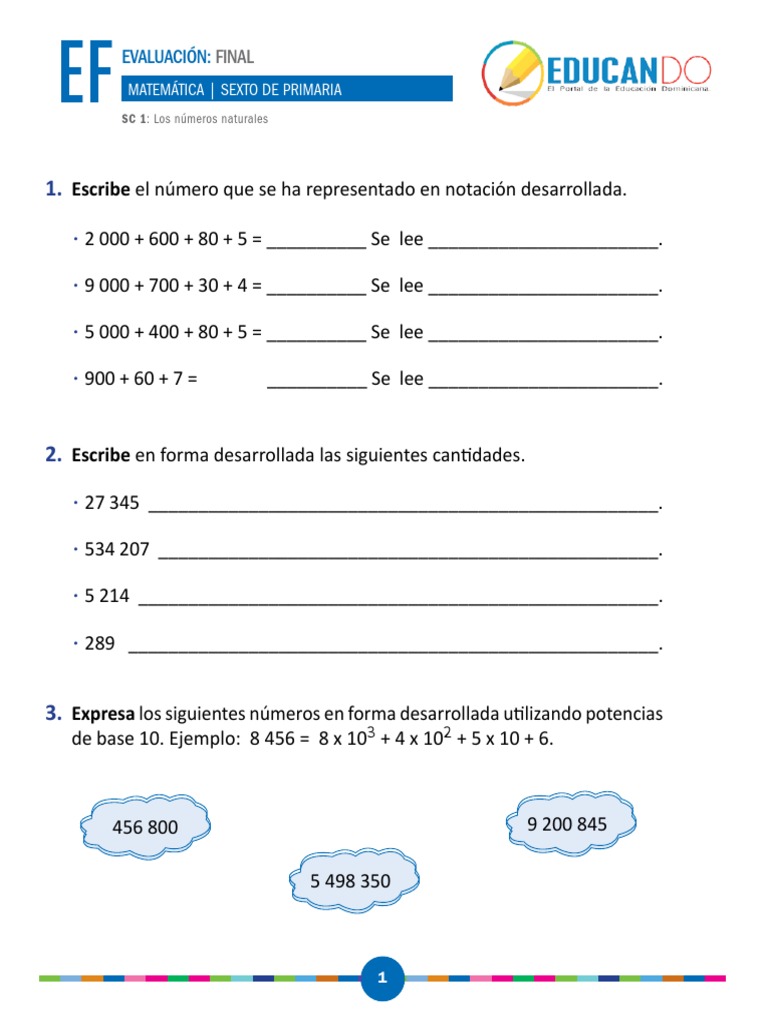 Evaluacion Diagnostica de 6to Grado | PDF | Métodos y materiales de ...