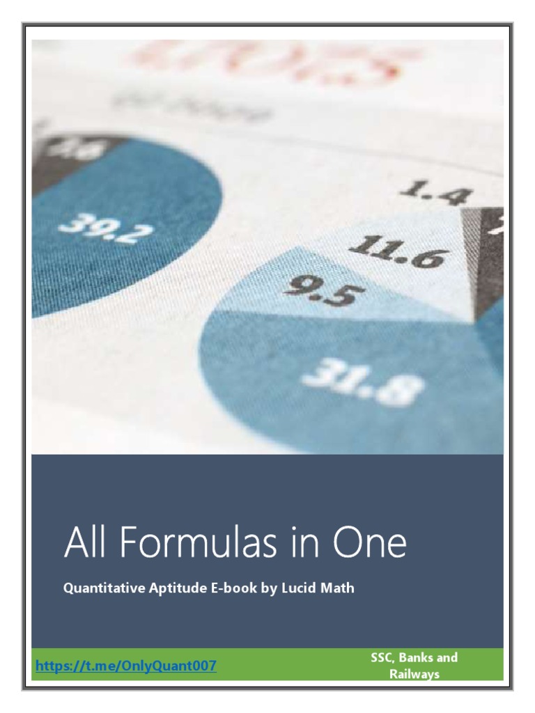 All Formulas in One: Quantitative Aptitude Ebook by Lucid Math | PDF ...