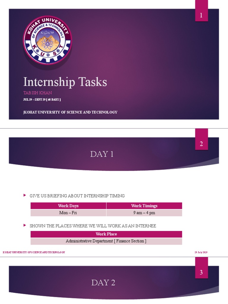 An Overview of Internship Tasks and Responsibilities in the Finance ...