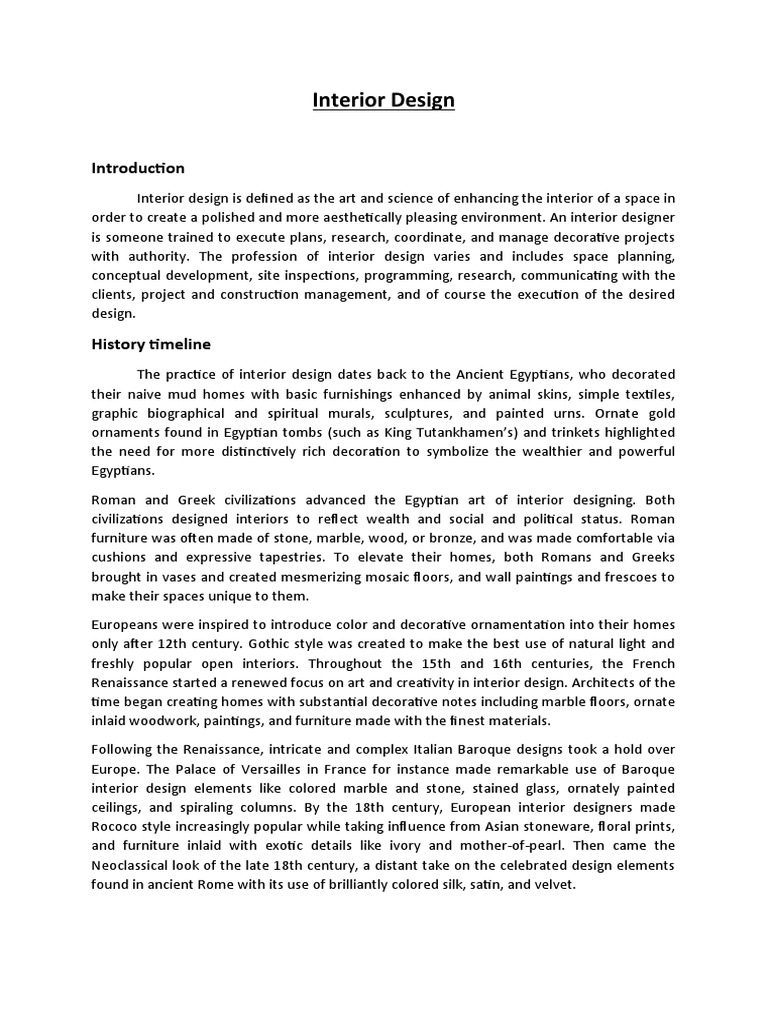 Interior Design Architecture | PDF | Interior Design | Furniture