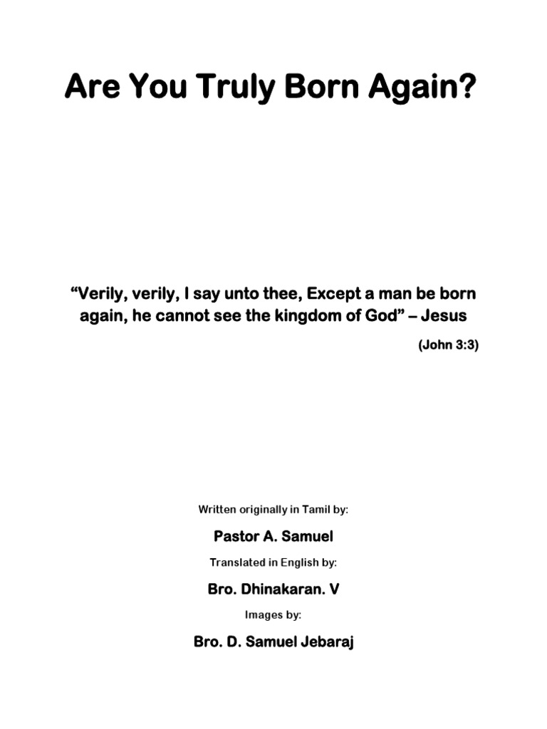 Are You Truly Born Again English | PDF | Adam And Eve | Born Again