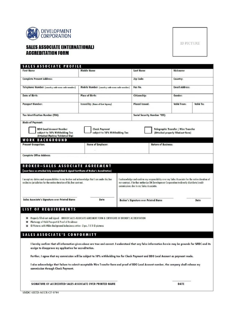 SMDC Accreditation Form | PDF