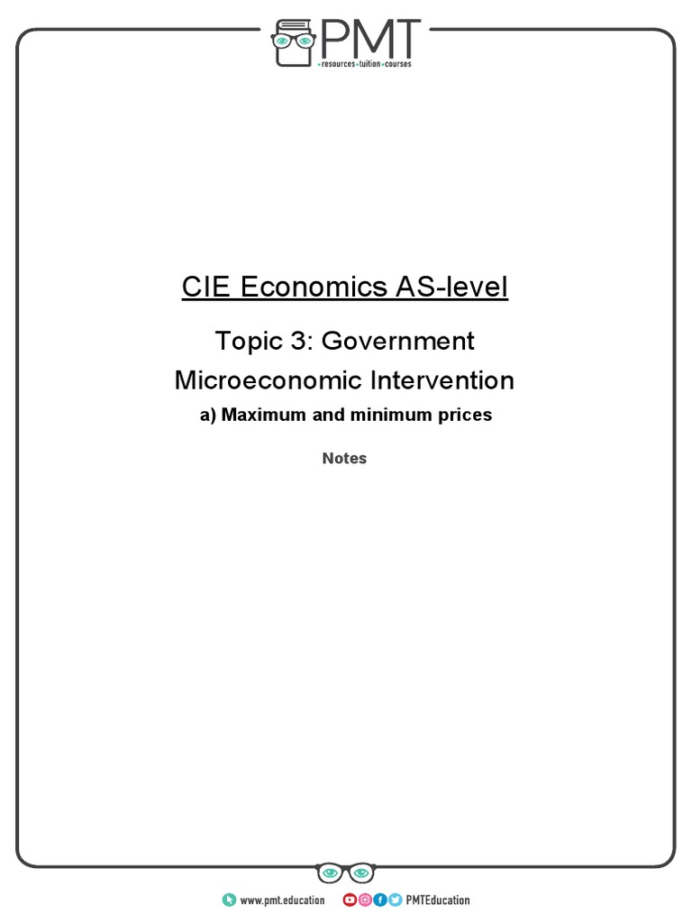 AS-Level Economics: Price Controls | PDF | Prices | Free Market