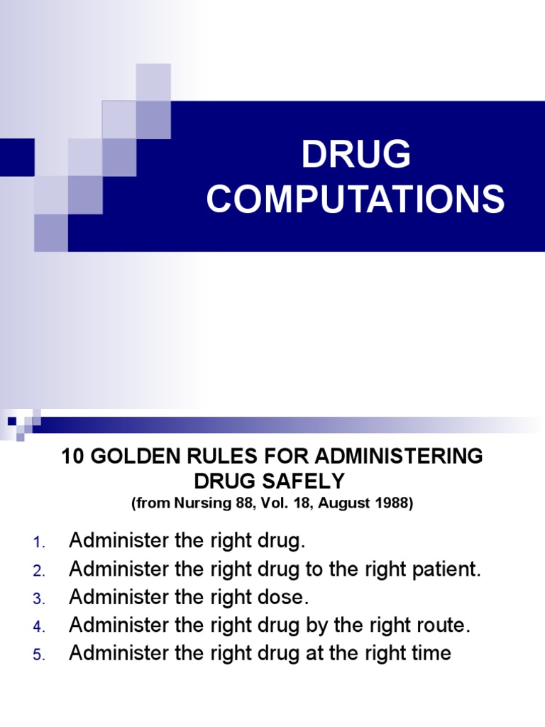 Skills Drug Computation | Download Free PDF | Prescription Drugs | Dose ...