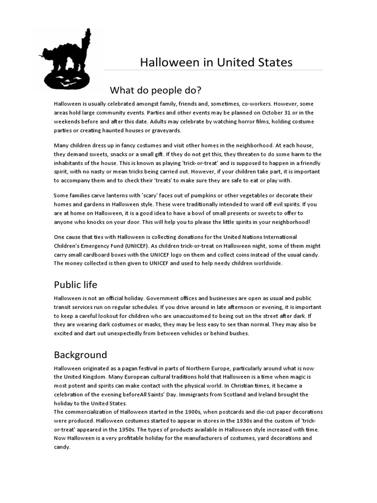 Halloween: Origins and Traditions | PDF | Halloween | Trick Or Treating