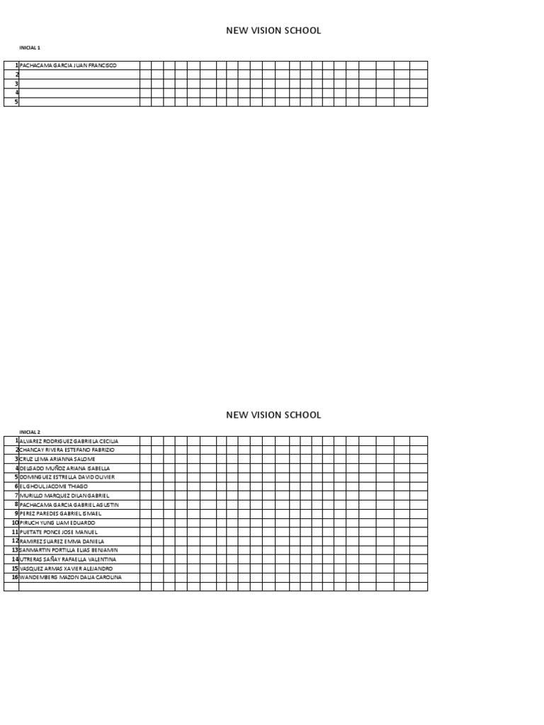 Listado para Notas | PDF