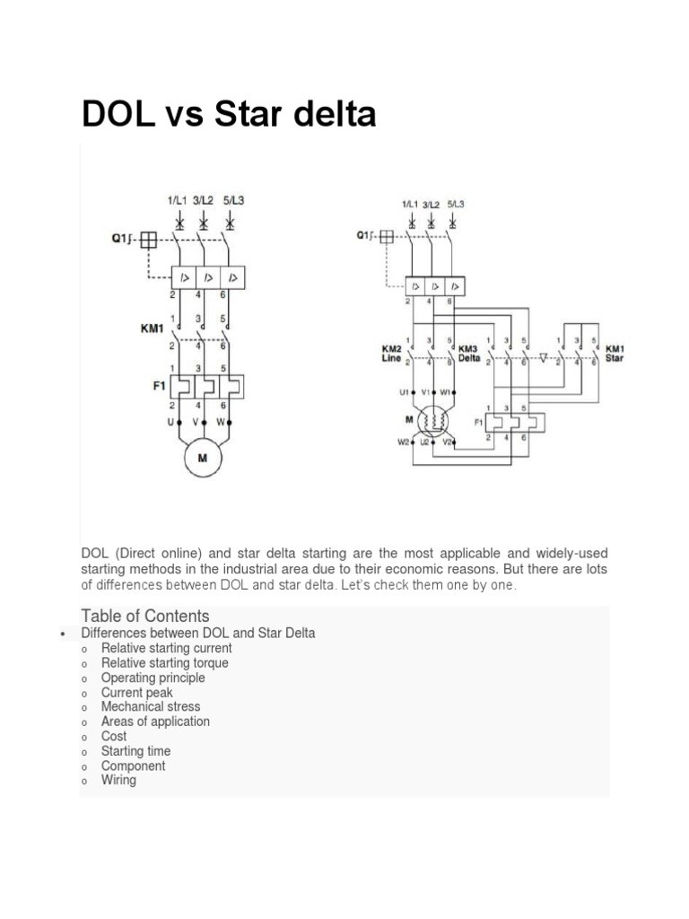 DOL Vs Star Delta Test | PDF | Electric Motor | Relay