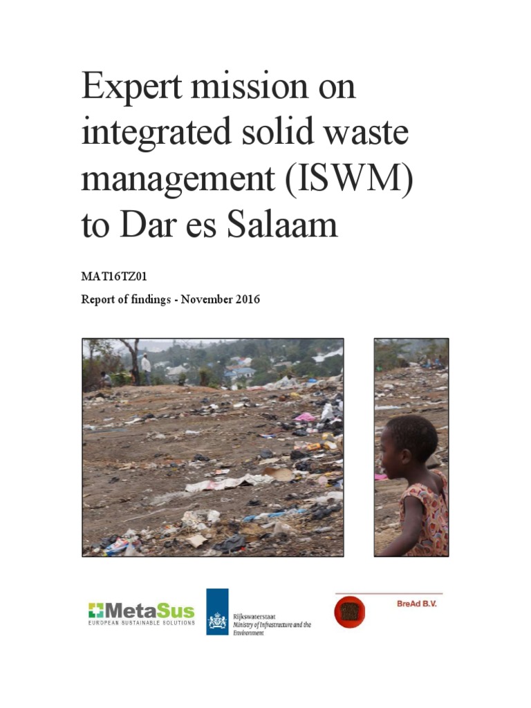 Tanzania Report Expert Mission Solid Waste 2016 | PDF | Waste ...
