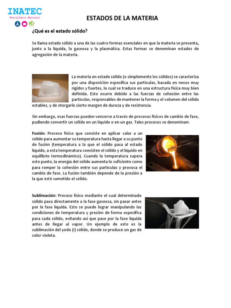 Propiedades de Los Solidos | PDF | Sólido | Fase (materia)