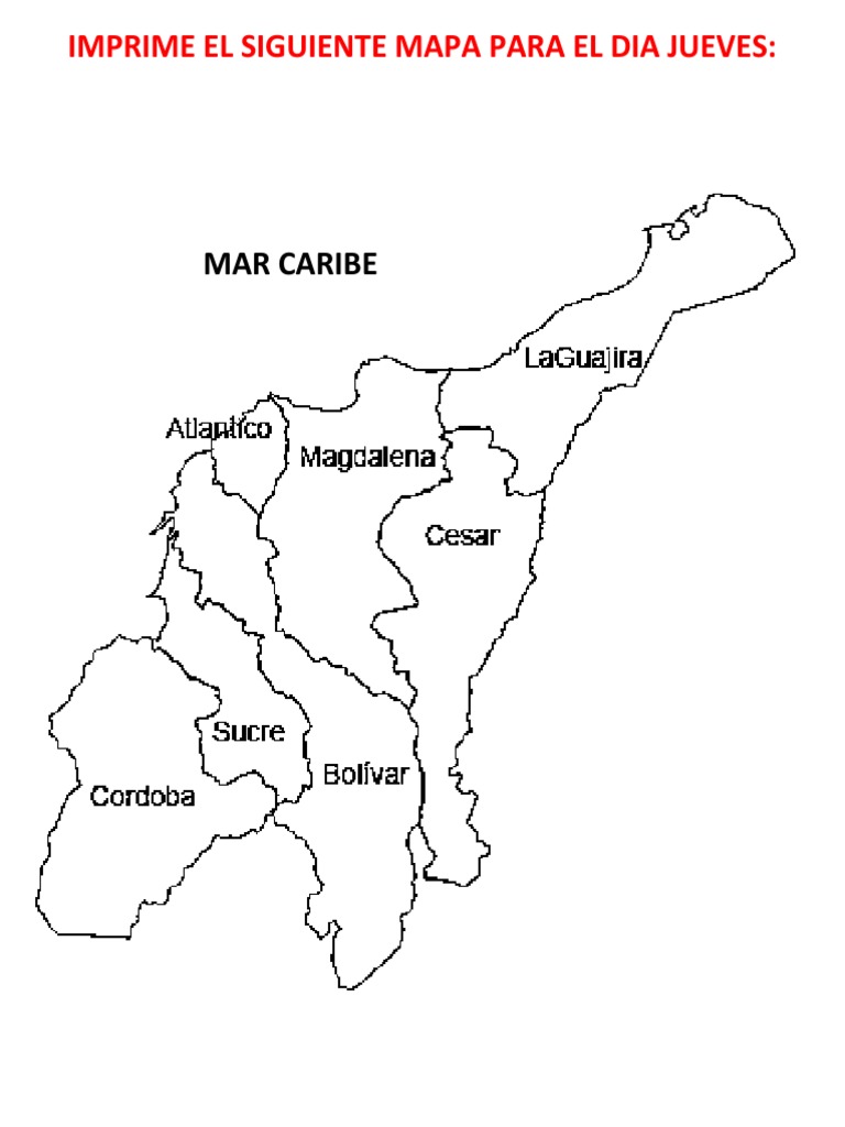 Mapa Del Caribe En Blanco Para Imprimir Mapa De Latinoamérica En PDF