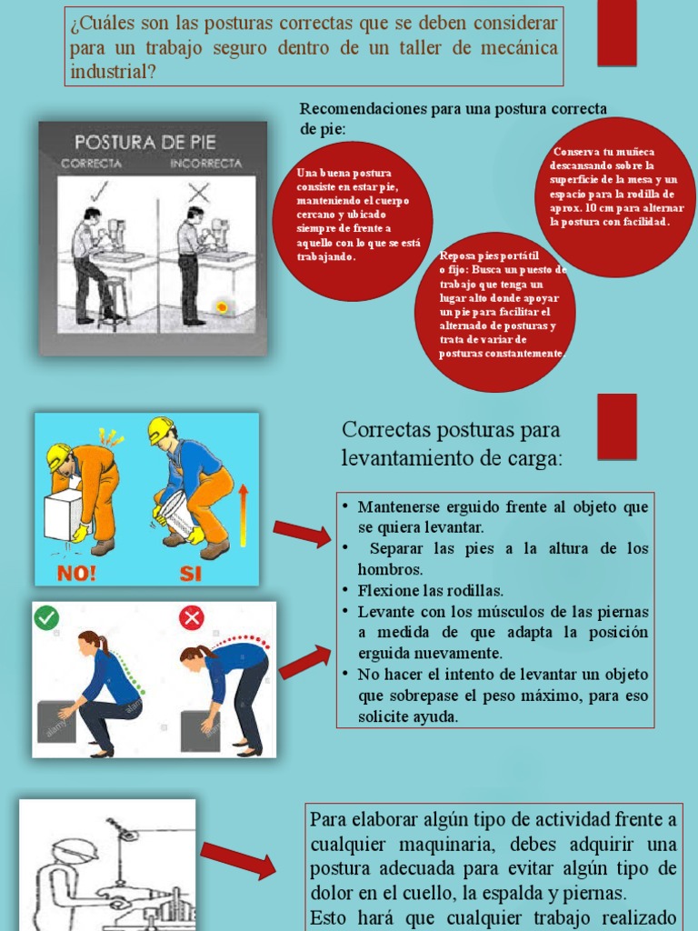 Infografía correctas posturas | PDF | Rodilla