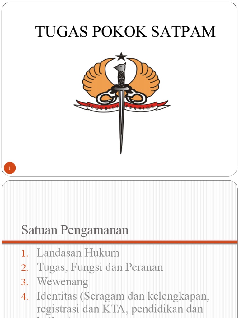 Tugas Pokok Satpam | PDF