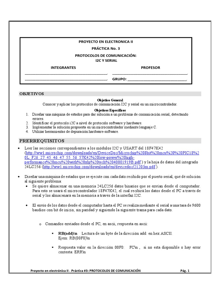 Practica 3 I2C | PDF | Microcontrolador | Hardware de la computadora