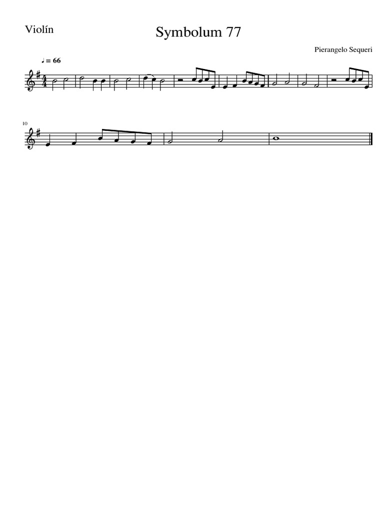 Symbolum 77: Violín | PDF