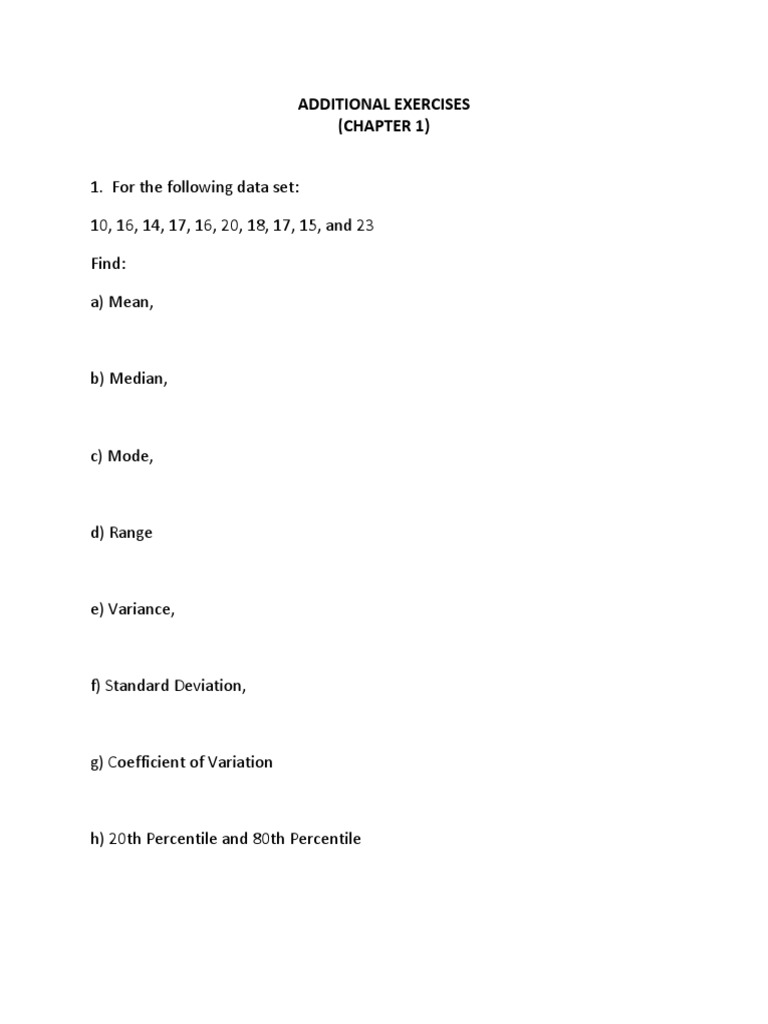 Additional Exercise | PDF