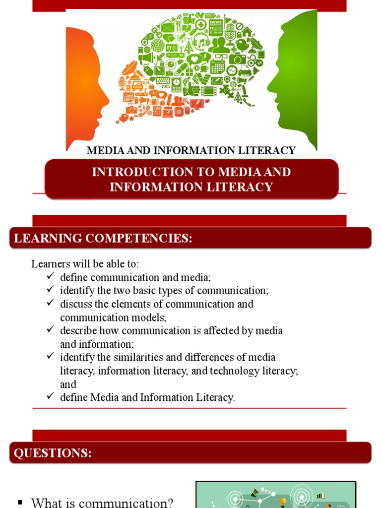 Lesson 1 - Introduction of MIL | PDF | Communication | Information Literacy