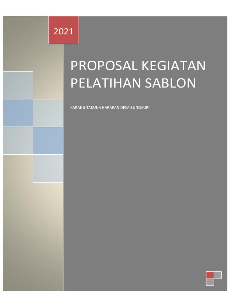 Proposal Pelatihan Sablon 2021 | PDF