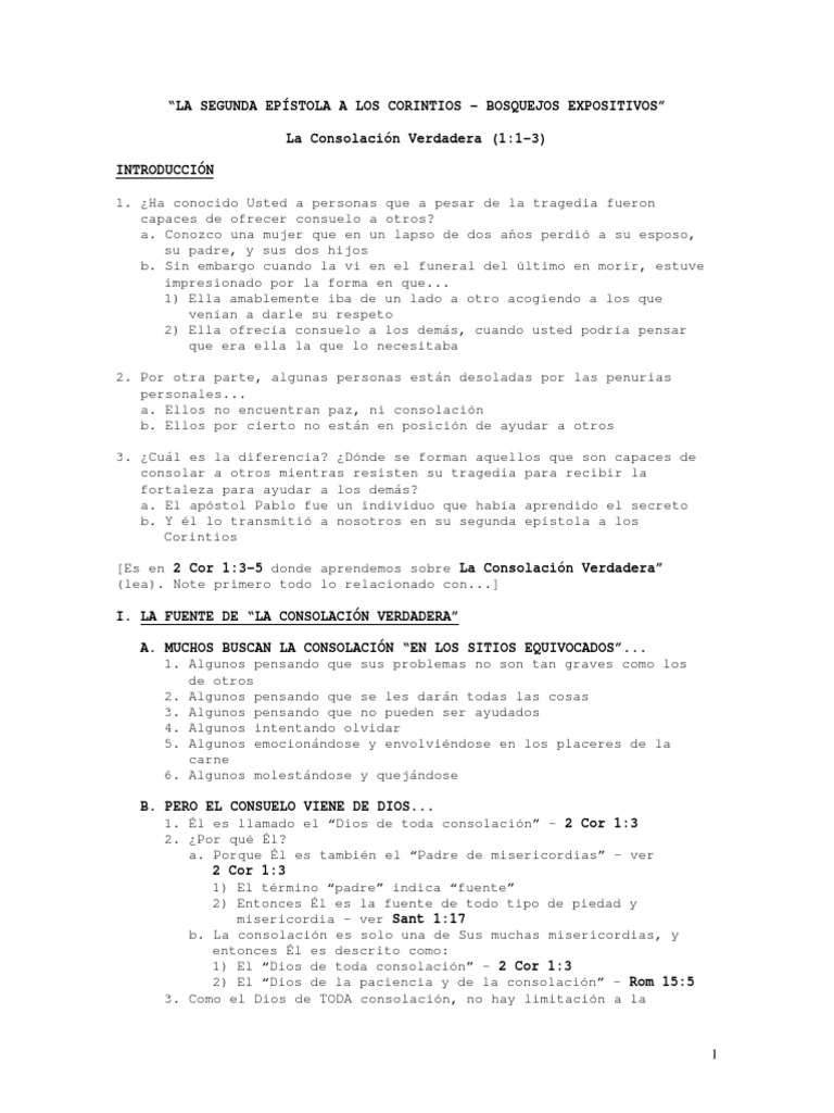 2corintios Bosquejos Expositivos | PDF | Jesús | Pablo el apóstol